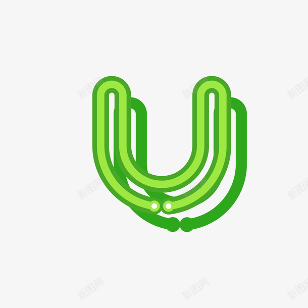 霓虹灯字母U矢量图png图片免费下载-素材lbyblfp-88ICON