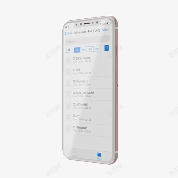 金色iPhone8侧面png图片免费下载-素材stssaca-88ICON