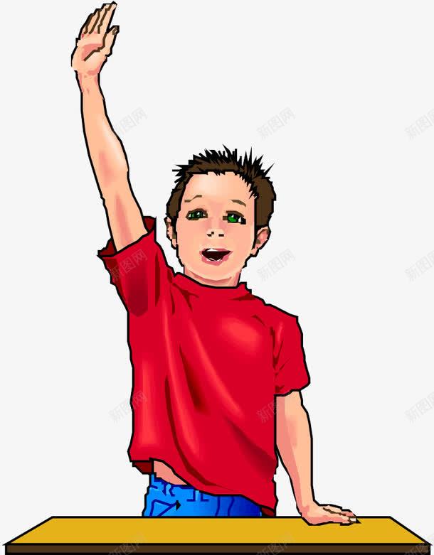 举手男孩png图片免费下载-素材gaswmua-88ICON