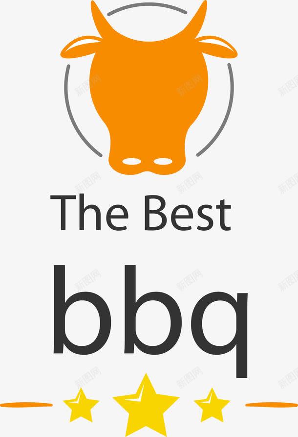 牛头餐饮烤肉标签png图片免费下载-素材aieauit-88ICON