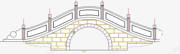 黄色砖头拱桥png图片免费下载-素材rcmatcc-88ICON