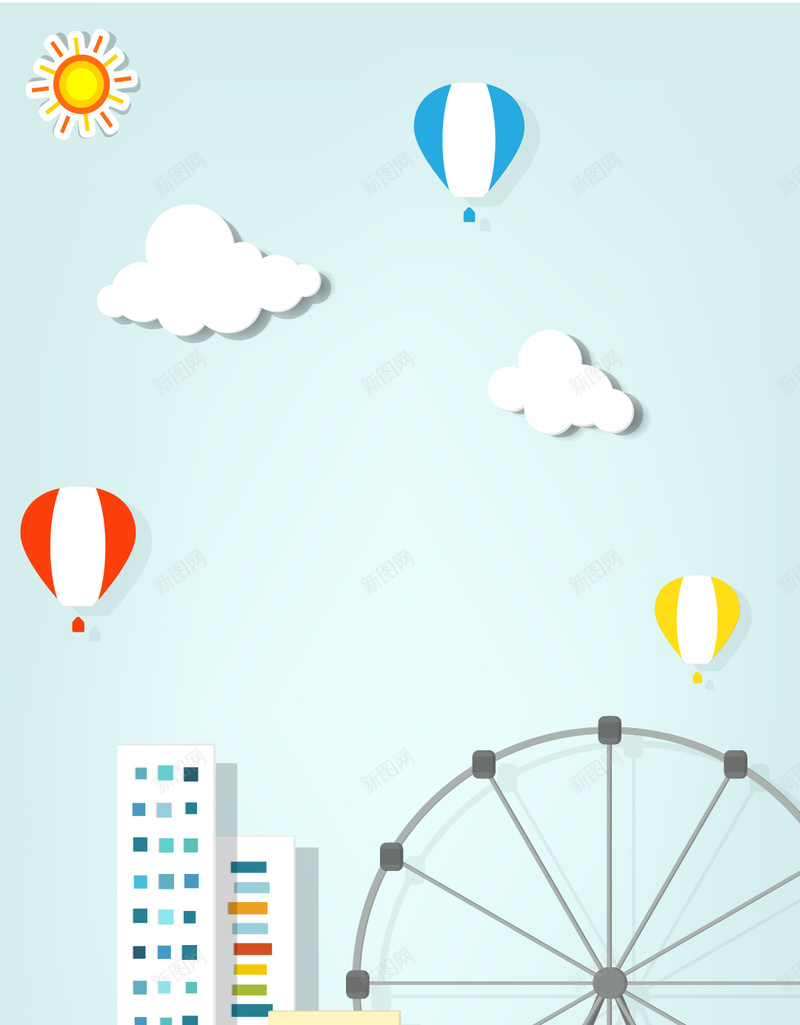 扁平城市H5背景矢量图背景图片免费下载-素材mzmzaatw-88ICON