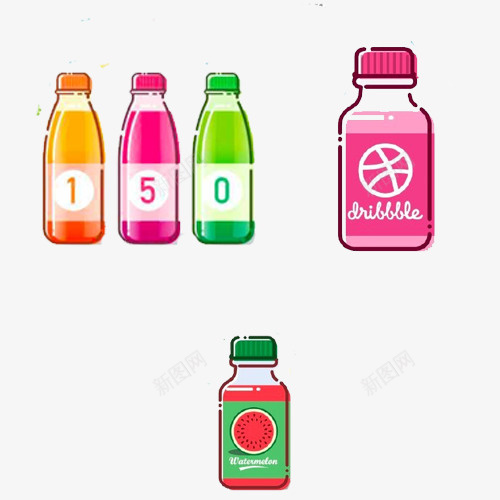 一组卡通饮料png图片免费下载-素材wkezacea-88ICON