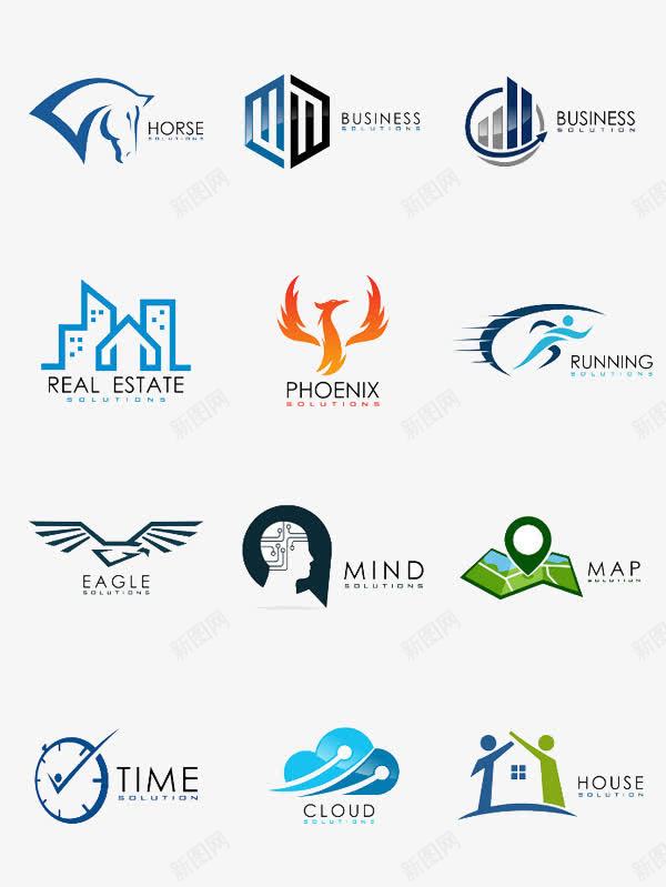 九款创意商业LOGO图标png图片免费下载-素材maszwdzt-88ICON