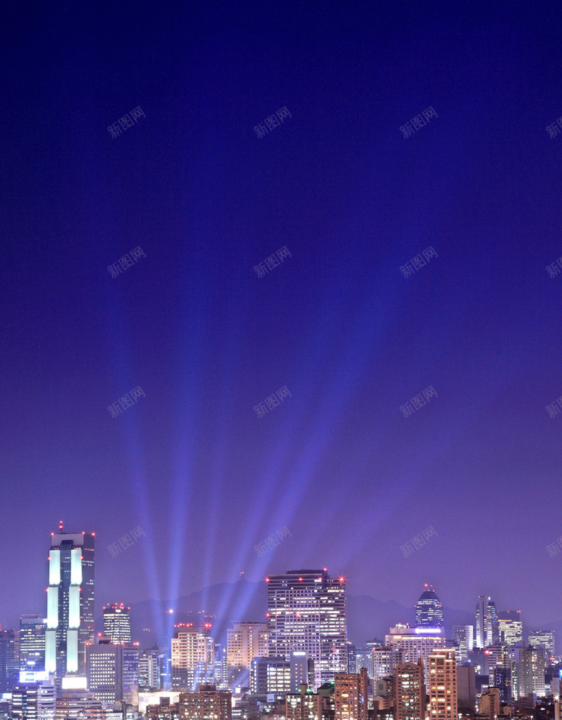 蓝色繁华城市手机端H5背景背景图片免费下载-素材foynffgbp-88ICON