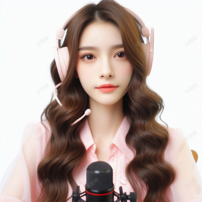 女孩主播背景图片免费下载-素材nqrzrzaza-88ICON