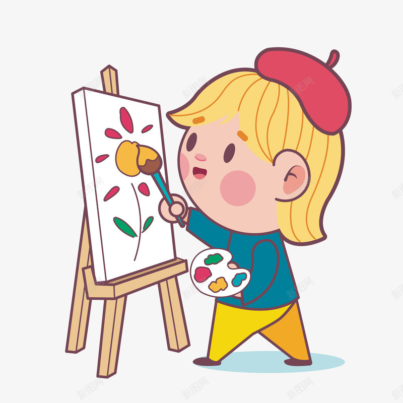 彩色儿童绘画卡通插画矢量图png图片免费下载-素材grrrttsm-88ICON