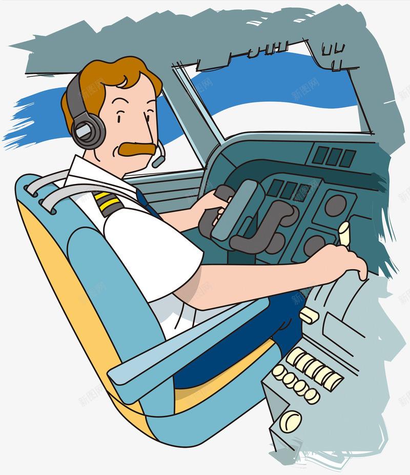 飞机驾驶员png图片免费下载-素材aktacakc-88ICON