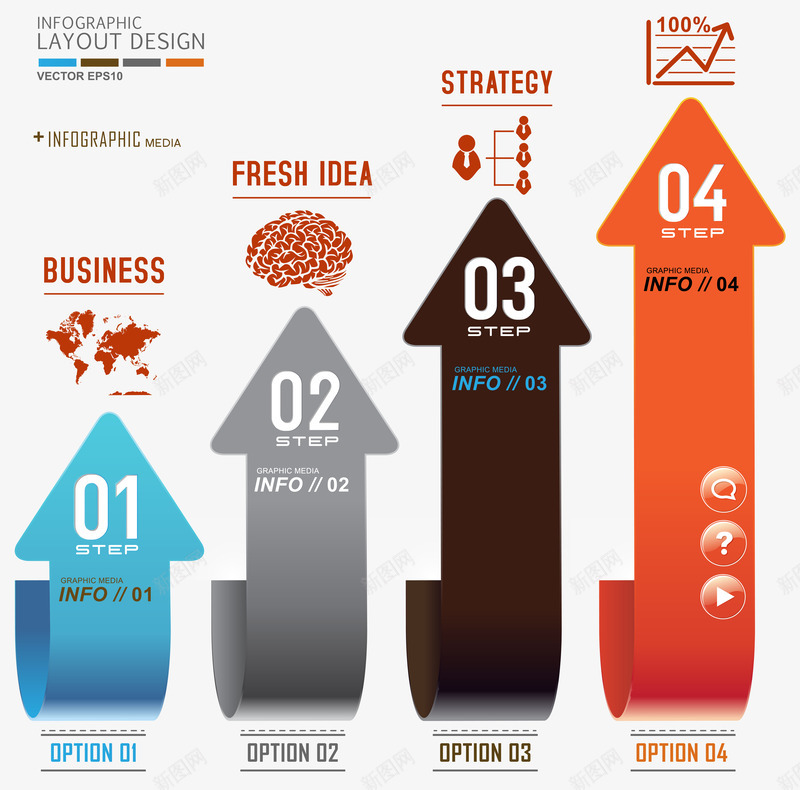 精美3D信息图表矢量图png图片免费下载-素材eixyolli-88ICON