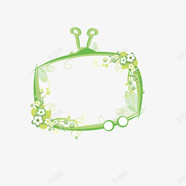 绿色边框电视tv文案背景原素png图片免费下载-素材eilipfep-88ICON