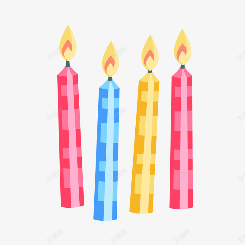 卡通手绘生日蜡烛矢量图png图片免费下载 素材grukssmm 88icon